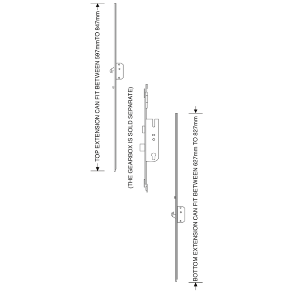 ASEC Modular Repair Lock Locking Point Extensions (Timber Door) - 2 ...